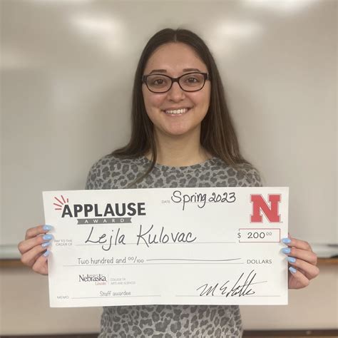 Applause For Lejla Kulovac College Of Arts And Sciences Nebraska