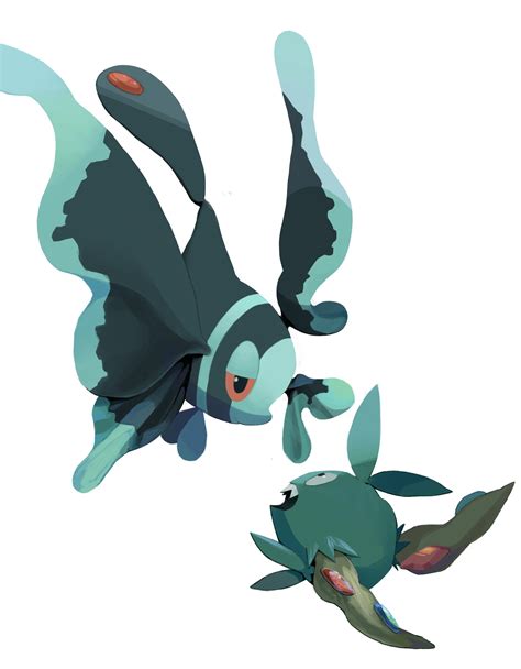 Lumineon And Trubbish Pokemon Drawn By Gogot Danbooru