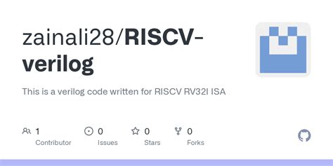 Github Zainali28riscv Verilog This Is A Verilog Code Written For Riscv Rv32i Isa