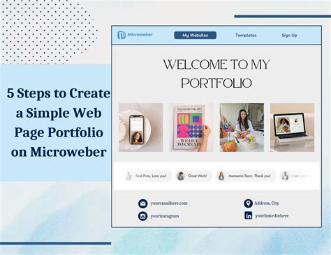 Steps To Create A Simple Web Page Portfolio On Microweber