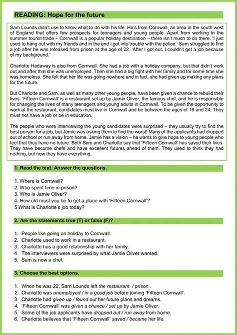 Listening Comprehension Worksheets