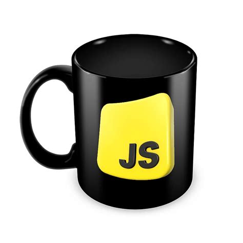 Caneca Javascript 3d Preta Programador Programação Dev Shopee Brasil