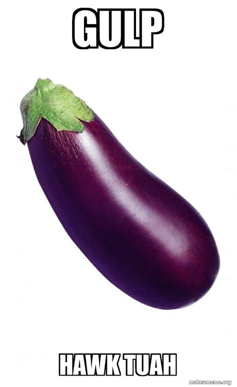 Gulp Hawk Tuah Eggplant Meme Generator