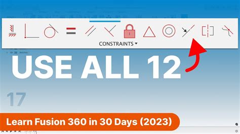 All 12 Fusion 360 Sketch Constraints Day 17 Of Learn Fusion 360 In 30