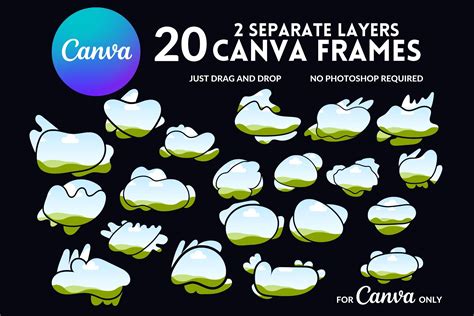 Editable 2 Separate Layer Canva Frames Graphic By Elementdesignandart