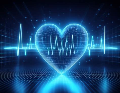 Dynamic Heartbeat Visualization Modern Ecg And Pulse Wave Graphics Premium Ai Generated Image