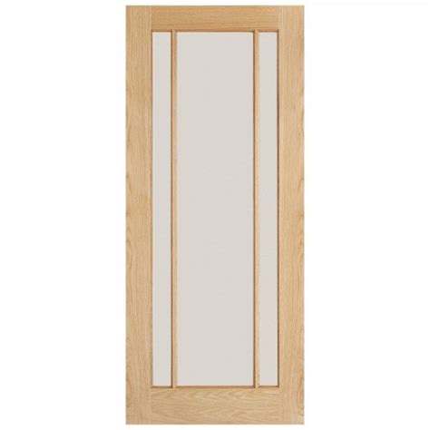 LPD Internal Oak Unfinished Lincoln Frosted Glass Doors GW Leaders