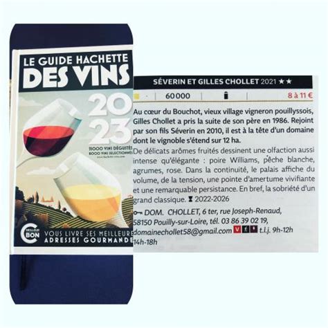 Guide Hachette 2023 Domaine Chollet