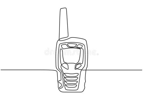 Walkie Talkie One Line Drawing Electronic Object Portable Two Way