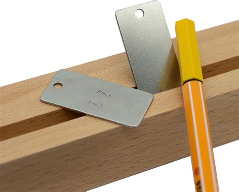 Staymax Etiquetas Rectangulares De Acero Inoxidable En Blanco Con Un Agujero Unidades