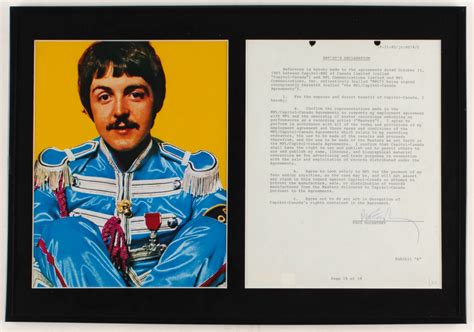 Paul Mccartney Signed 13 5x20 Custom Framed Letter Display Jsa Aloa