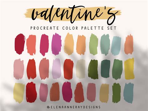 Valentines Day Procreate 7 Procreate Color Palettes Gradient Procreate