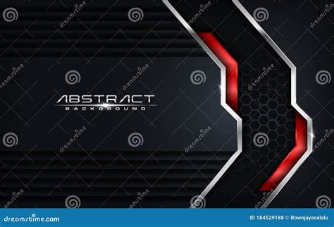Modern Futuristic Background Vector On Layer Red With Dark Navy And Shadow Black Space With