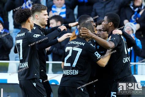 Club S Ferran Jutgla Celebrates After Scoring During A Soccer Match
