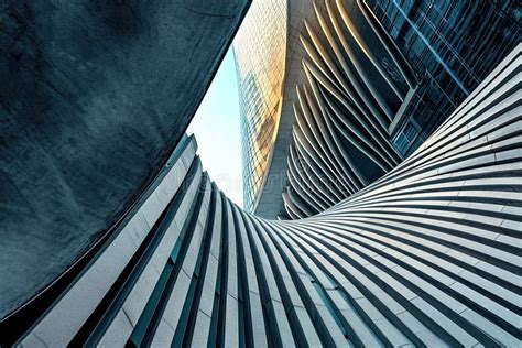 Abstract Patterns Formed By Urban Infrastructure And Architecture Stock