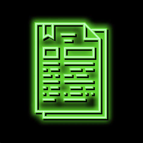 Protocol Document Neon Glow Icon Illustration 20596517 Vector Art At Vecteezy