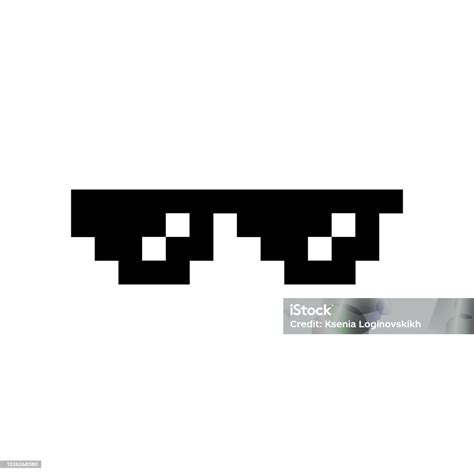 Boss Glasses Meme Vector Illustration Thug Life Design Stock