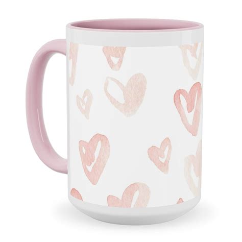 Pale Pink Hearts Pink Ceramic Mug Shutterfly