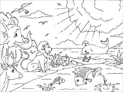 Dibujos Sobre La Creacion De Dios Para Colorear Imagui