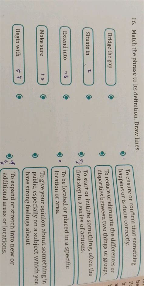 Match The Phrase To Its Definition Draw Studyx