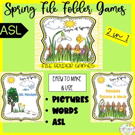 Asl Spring File Folder Games