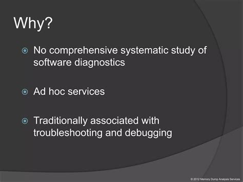 Pattern Driven Software Diagnostics An Introduction Ppt
