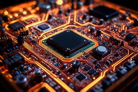 Premium Photo Computer Circuit Board Intricate Electronic Technology