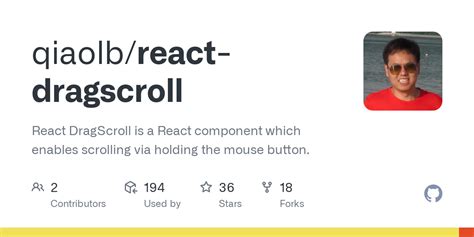 Github Qiaolbreact Dragscroll React Dragscroll Is A React Component
