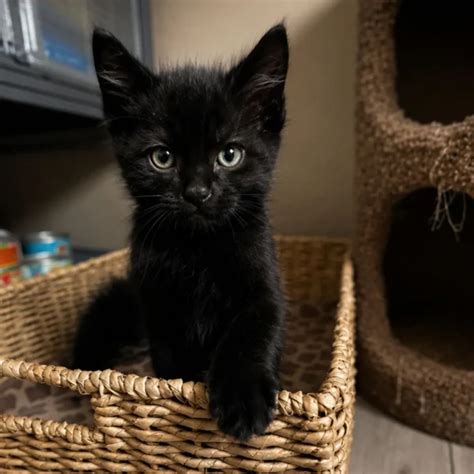 Pepper — Male Black Kitten For Adoption In Everett Wa