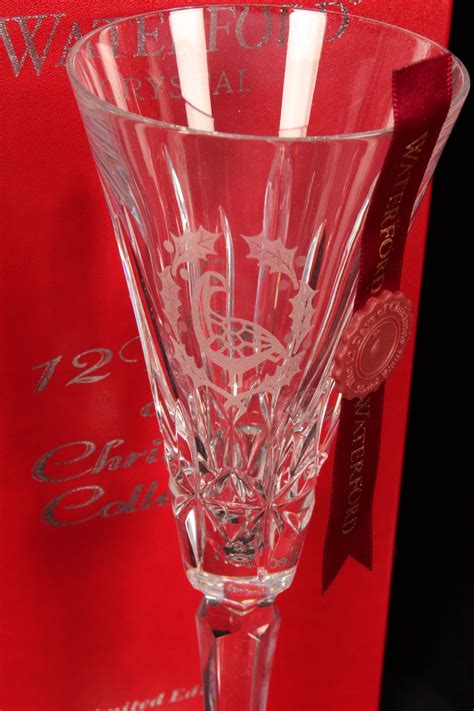 Limited Edition Waterford Crystal Twelve Days Of Christmas Champagne