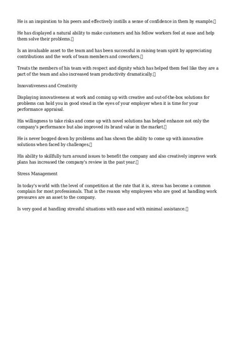 Teller Performance Evaluations E Amples