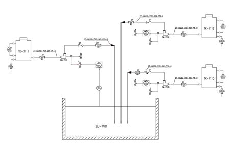 Piping And Instrument Diagram In Autocad 2d Drawing Dwg File Cad File