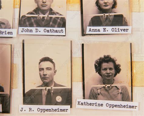 Los Alamos Id Photos Of Robert And Kath Oppenheimer Stock Image H415