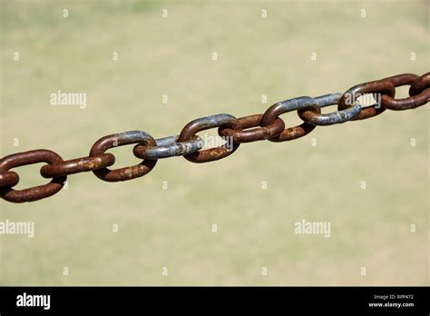 Steel Chain Rusty Chains Old Metal Chain Stock Photo Alamy