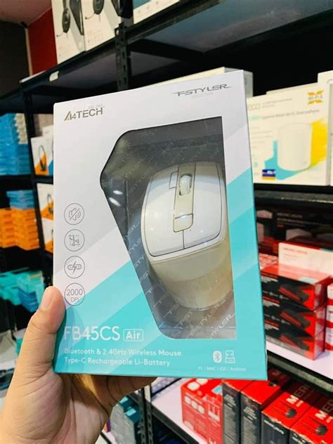 A4tech Fb45cs Air Fstyler Bluetooth And 2 4ghz Wireless Mouse
