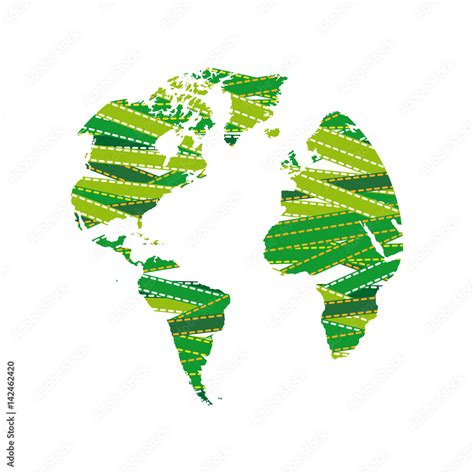 Vetor De Silhouette Earth Planet Map Vector Illustration Design Do