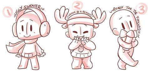 Winter Chibis Ych Cosed By Leniproduction Drawing Base Anime Poses