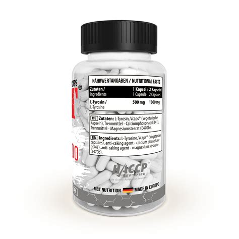 MST® L-Tyrosine 1000 | Амінокислота Тирозин 90 капсул
