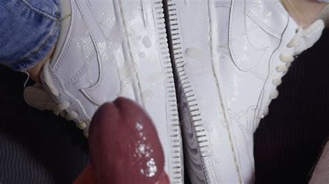 Shoejob With C Stained Nike Af1 Sneakers Cumshot On Shoes