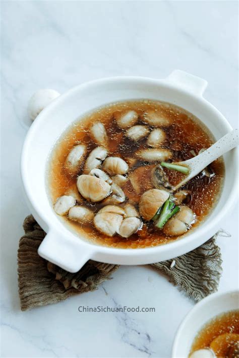 Chinese Button Mushroom Soup China Sichuan Food