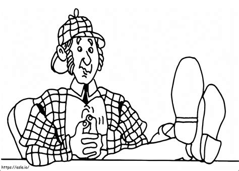 Sherlock Holmes Printable Coloring Page