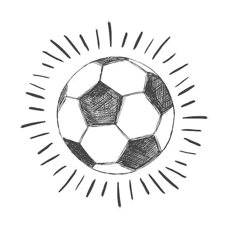 Premium Vector Hand Drawn Football Soccer Ball Sketch