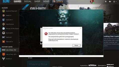 Call Of Duty Modern Warfare Your Gpu Driver Version Does Not Meet The Minimum Requriements