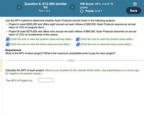 Solved Use The Npv Method To Determine Whether Kyler