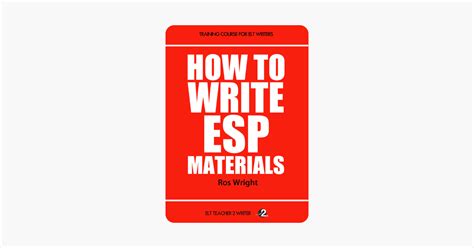 How To Write ESP Materials On Apple Books