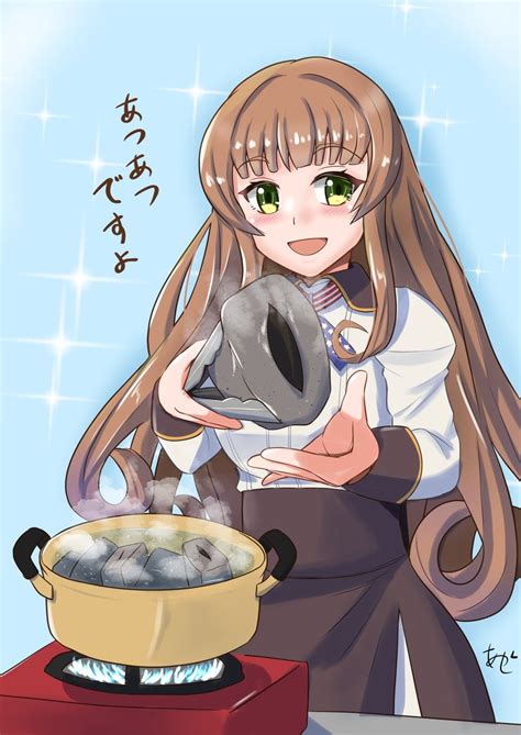 艦これ「ヘレナ。 こんにゃくの日。ひとつお願いしようかな艦これ版深夜の真剣お絵描き6」あかしえるのイラスト