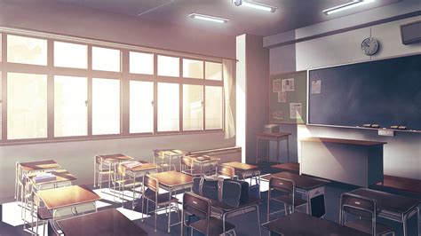 Download School Anime Classroom Hd Wallpaper