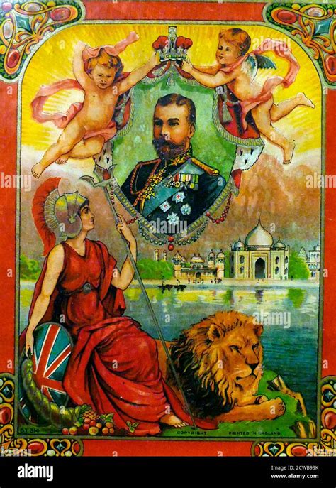 Chromolithographic Print Commemorating The Visitation Of George V And