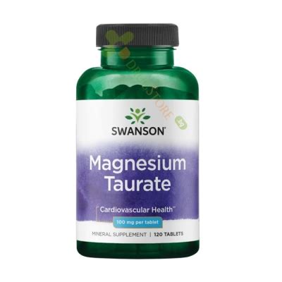 СУОНСЪН МАГНЕЗИЕВ ТАУРАТ таблетки 100 мг 120 броя Swanson Magnesium