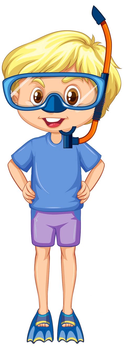 Счастливый мальчик носить трубку на белом фоне Бесплатно векторы